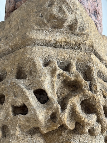 12th Century French Romanesque Faux Bois Twisted Stone Column ...