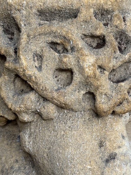 12th Century French Romanesque Faux Bois Twisted Stone Column ...