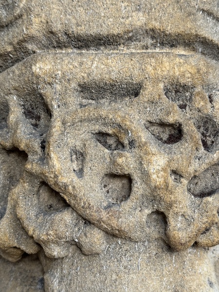 12th Century French Romanesque Faux Bois Twisted Stone Column ...