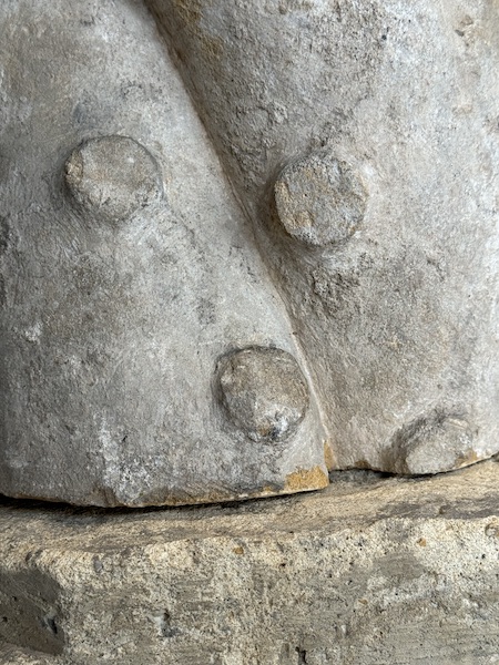 12th Century French Romanesque Faux Bois Twisted Stone Column ...