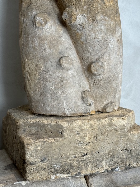 12th Century French Romanesque Faux Bois Twisted Stone Column ...